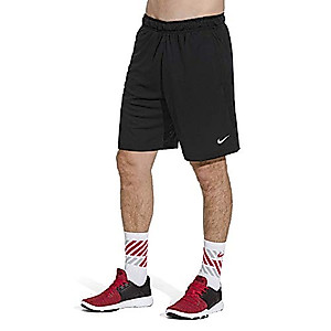 Nike Men's Dry Training Shorts, Black/Black/White, Large