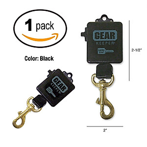 Lucky Line Ultra HIGH Force Gear Keeper, Industrial Strength Key Retractor Supplied with Brass Plated Bolt Snap, 28" Kevlar Cord, Slip-ON Belt Bracket, 1 per Pack (47401)