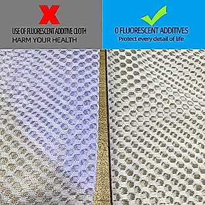 TENRAI 3 Pack (3 Large) Delicates Honeycomb Mesh Laundry Bags, Socks Fine Mesh Wash Bag for Underwear, Lingerie, Bra, Boxer, Use YKK Zipper, Have Hanger Loops (White)