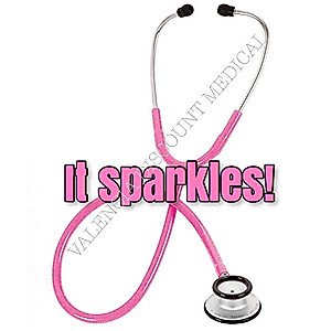 Prestige Medical Clinical Lite™ Stethoscope, Hot Pink Sparkles