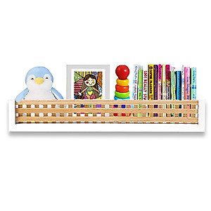 ROKABYE Kids Bookshelf for Wall - 22 Inches Nursery Bookshelf for Kids Books and Toys - Nursery Shelves for Wall - Kids Wall Bookshelf