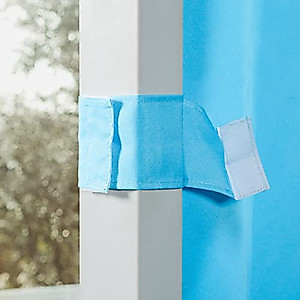 Meetleisure 11’ x 11’ Outdoor Pergola, Pergola Canopy for Patio, Arched Roof Metal Pergola with Full Coverage Sun Shade Canopy & Aqua Blue Sidewalls