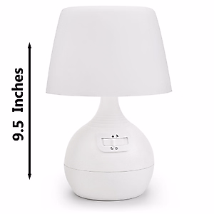 Ivation 12-LED Battery Operated Motion Sensing Table Lamp - Dual Color Range - Available Settings Include Manual & Automatic Motion & Light Sensing, White