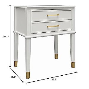 CosmoLiving Westerleigh End Table, White