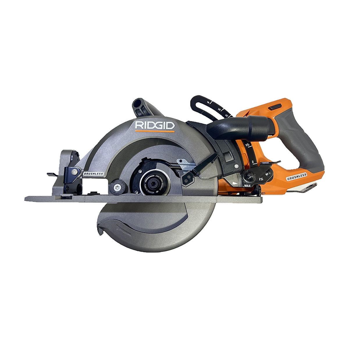 RIDGID 18V Brushless Cordless 7-1/4 in. Rear Handle Circular Saw Kit with MAX Output Battery and 18V Charger (Bulk Packaged), R8658