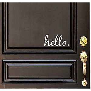 Decor Designs Decals Baby Girls Personalized Custom Nursery Name and White Initial Wall Decal Sticker Kids Bedroom Decor (Choose Your Size), Plus Free Hello Door Decal (Bubblegum Pink Initial)