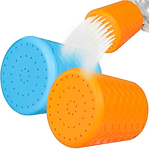 Pet Silicone Bath Shower Sprayer for Dogs Portable Pets Bathing Shower Sprayers Accessory Head Attachment Bath Tool for Outdoor Hiking Camping Dirt Removing 2PCS