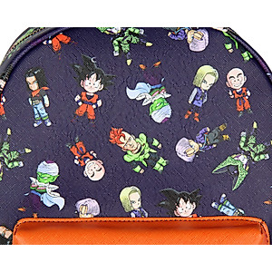 Dragon Ball Z Goku Cell Piccolo Trunks Allover Character Faux Leather Mini Backpack