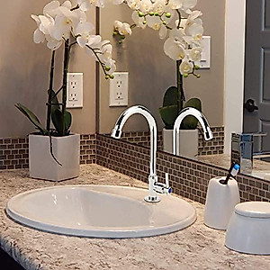 Cold Water Faucet Only, High Arc Single Handle One Hole Faucet for Kitchen Garden Bar Outdoor Boat Camper(Free Cold Water Supply Lines)