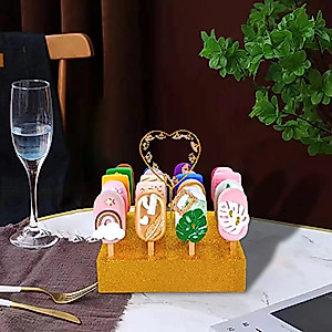 RomanticBaking 1 Pack 10Inch Foam Cake Pop Stand Display Cakesicle Stand Push Cake Pop Stand Foam Cake Dummies Dessert Table Party Decorations