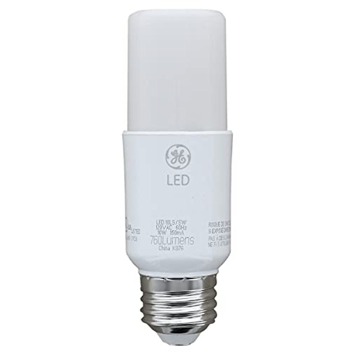 GE Lighting 79368 LED Bright Stik 10-watt (60-Watt Replacement), 760-Lumen Light Bulb Non-Dimmable with Medium Base, Soft White, 1 Box (3 Bulbs Total)