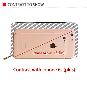 Forchrinse Giraffe Print Wallet for Women PU Leather Card Holder Phone Checkbook Organizer Zipper Coin Purse