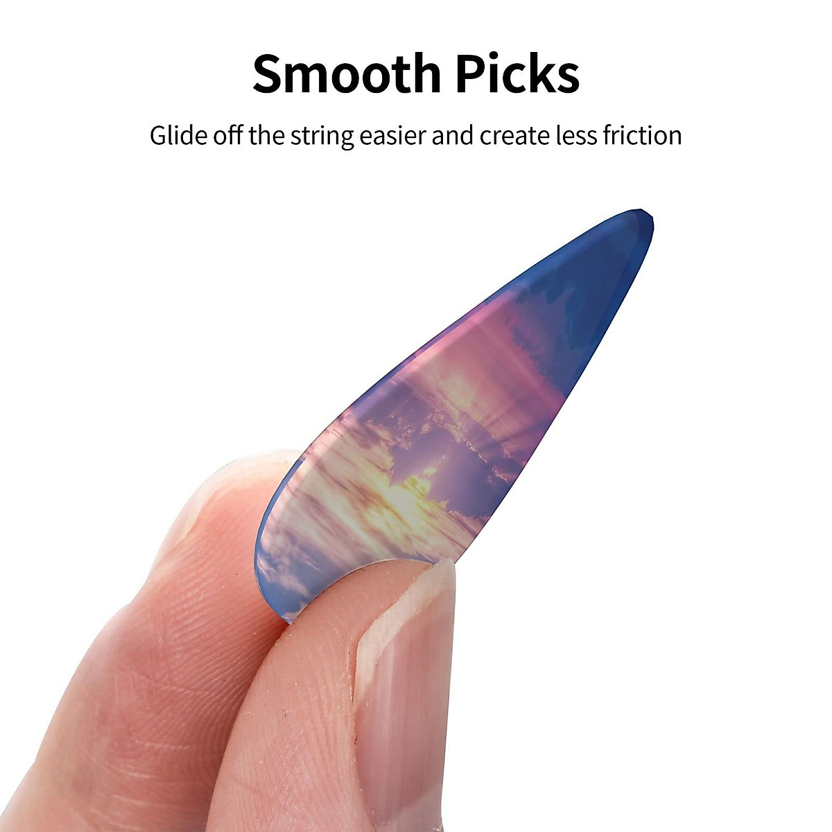 Custom 12-pack Guitar Picks, Personalized 351 Shape Guitar Picks Add Your Own Photo Text Logo 0.46mm / 0.71mm / 0.96mm Thin, Medium, Heavy Guitar Picks for Electric Guitar Bass