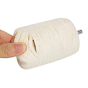 X AUTOHAUX Car 60mm Buffing Pad Column Wheel Polishing Pad for Drill W/ 6mm Handle