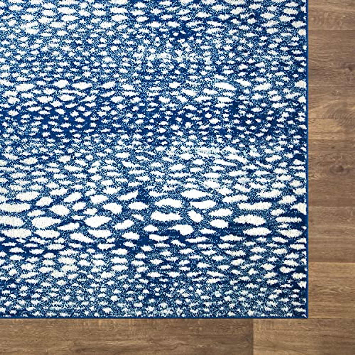 Abani Area Rug - 4x6 - Antelope Collection - Indoor Use - Blue & Cream Animal Print - Medium Pile-Turkish Made-Stain & Shed Resistant Livingroom Bedroom Kitchen Office-Safe for Kids & Pets-Soft Feel