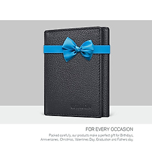 ESTALON Leather Trifold Wallet For Men with RFID Blocking - Men's Trifold Wallet with 6 Credit Card Slots 1 ID Window - Gifts For Men, Him