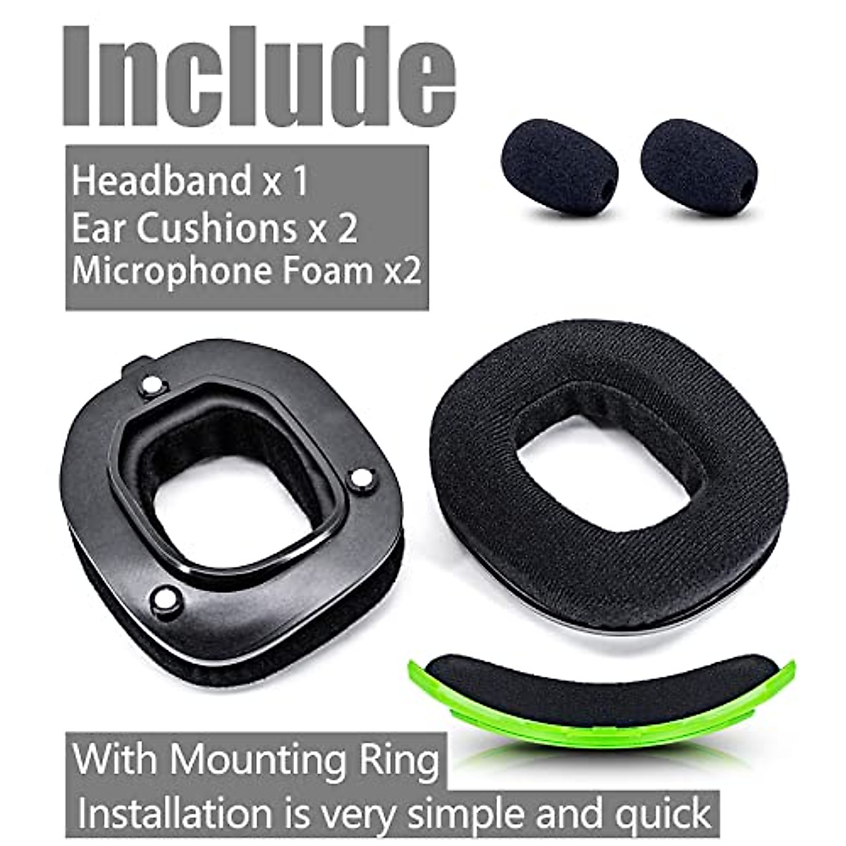 A50 GEN 3 Mod Kit Velour Ear Pads Replacement for Astro A50 GEN 3 Headset - Notice: EARPADS Need to BE Removed When Using The Headphone Base (Not Compatible with A50 Gen 4)