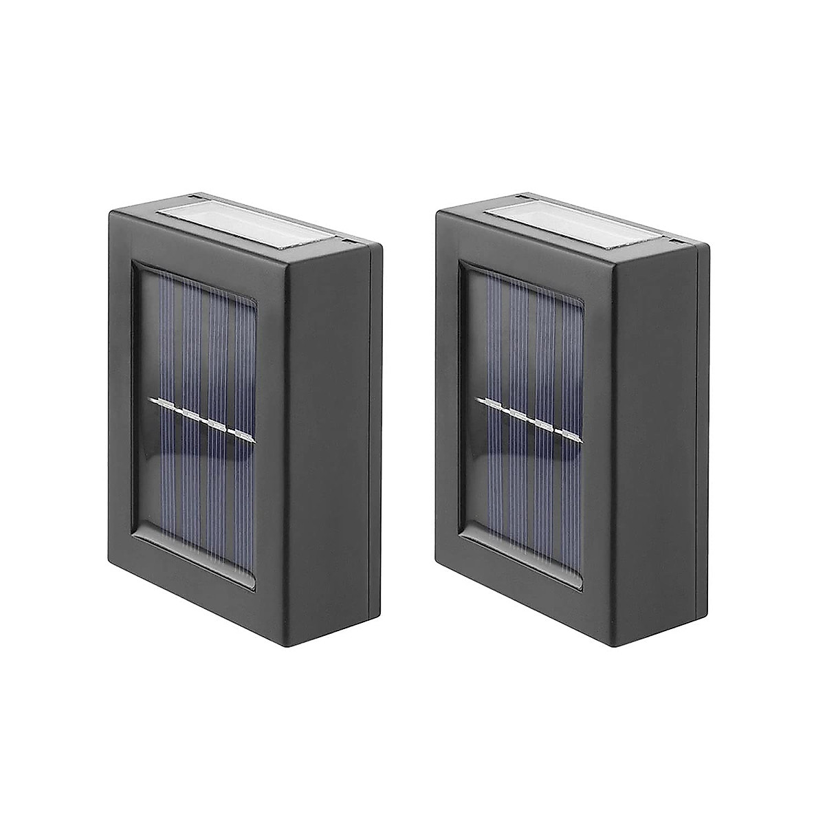 LUOFDCLDDD Spotlight，2Pcs Solar Wall Sconce Lamp up and Down Wall Lighting Garden Decoration, Solar Sensor Security Lights, Led Square Outdoor Spotlight, Exterior Wall Lamps for Garden Patio Yard/RGB