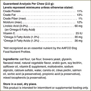 Pet Naturals of Vermont 3 Pack of Skin + Coat for Dogs, Skin and Coat Health Supplement, 30 Chews Per Pack