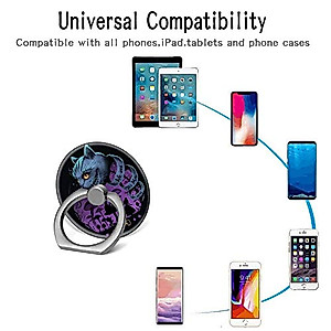 Cell Phone Ring Holder Finger Kickstand,360 Degree Rotation Stand Grip with Car Mount Compatible with All Smartphone - cat-1