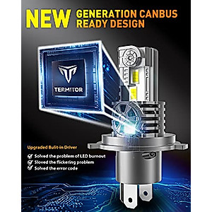 Fahren 2023 Upgraded H4/9003/HB2 LED Headlight Bulb, 30000LM 800% Ultra Brightness, 6500K Cool White, Wireless 1:1 Halogen Size, Hi/Lo Dual Beam, Plug and Play, Pack of 2