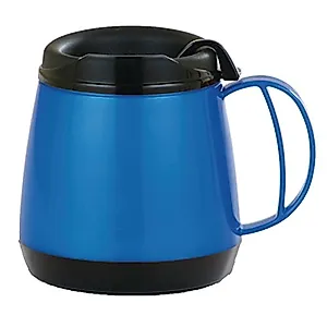 Sammons Preston Wide Body Thermo Mug, Adult Insulated Sippy Cup, Foam Insulation Maintains Temperature of Hot & Cold Drinks, Durable Cup with Unbreakable Plastic Lining with Ergonomic Handle, 20 oz