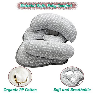 AIPINQI Head Neck Support Pillow, Baby Travel Pillow,Organic Fabric Baby Neck Pillow for Pushchair Stroller Car Seat Soft Travel Pillow for Toddler Adjustable Head Pillow for for Kids Toddler…