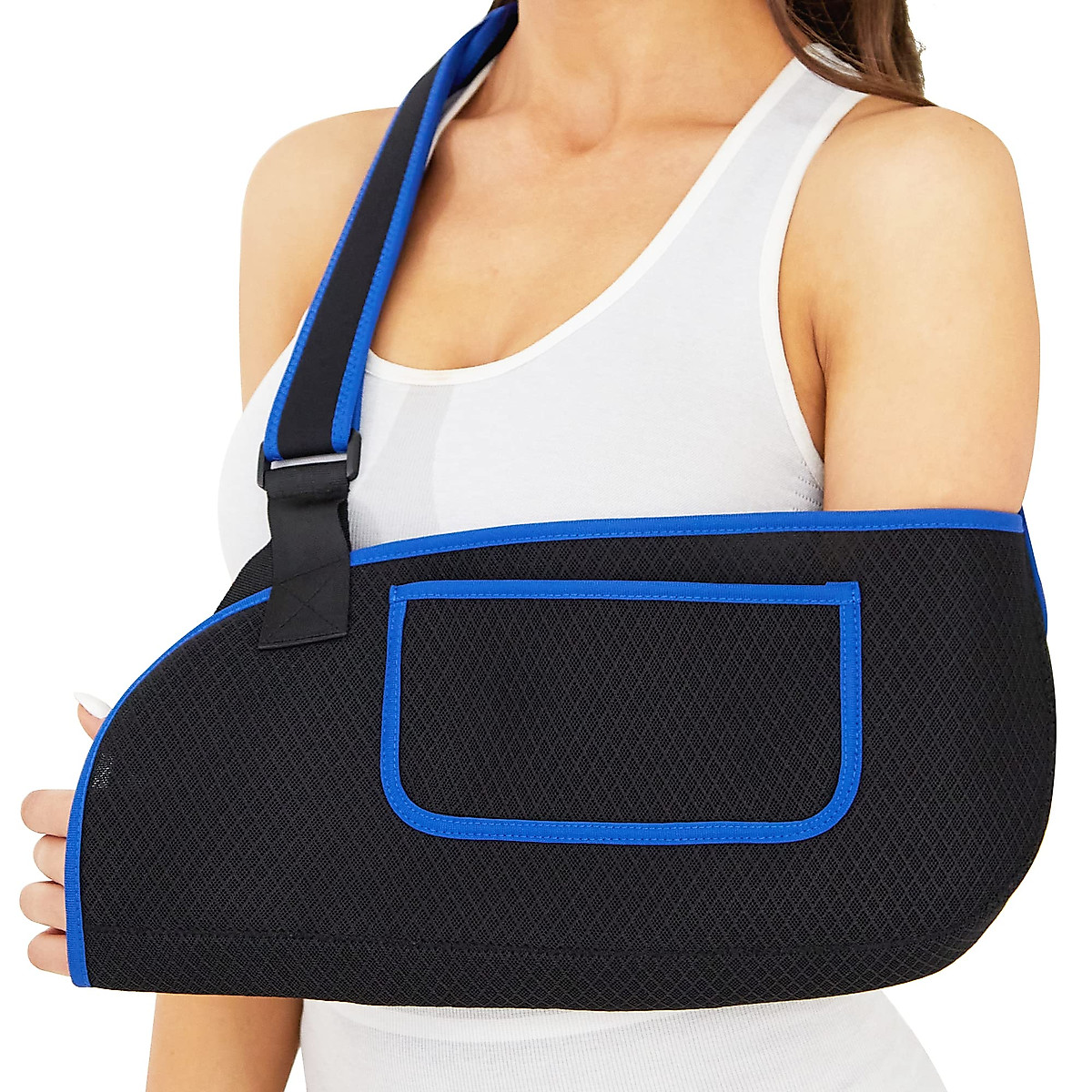 KKOOMI Arm Sling for Shoulder Injury Rotator Cuff Torn Wrist and Elbow Surgery Adjustable Padded Elbow Dislocation and Sprain Brace Shoulder Immobilizer for men&women Arm Support Straps for