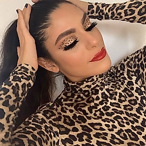 La Catrina Matte Eyeshadow Palette, 9 Color Nude Eyeshadow Palette Matte, Black Natural Metallic Eyeshadow Makeup Powder, High Pigmented Gold Dark vegan eyeshadow Makeup - Leopard