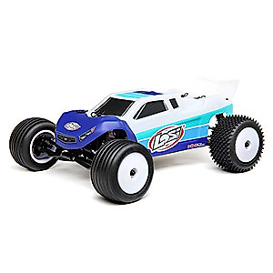 Losi RC Truck 1/18 Mini-T 2.0 2 Wheel Drive Stadium Truck Brushless RTR Ready-to-Run Blue LOS01019T2