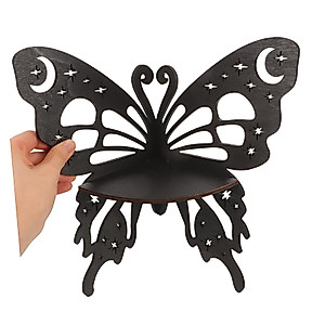 LIFKICH Butterfly Corner Shelf Wooden Floating Shelf Storage Rack for Wall Decor for Displaying Photos and Decorative Items Bedroom Living Room Bathroom