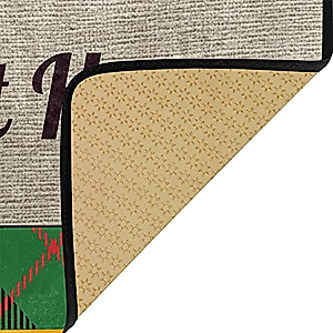 Sinestour Custom Buffalo Kitchen Rugs Non Slip Plaid Kitchen Mats Check Doormat Bathroom Runner Area Rug for Home Decor, Washable, 39 x 20 Inch