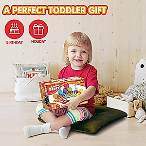 JOYIN Rainbow Counting Bears with Matching Sorting Cups - 83 Pcs Set Learning Toys for Kids Age 3+, Number Sorting, Color Recognition, Tweezers, Dice, Instruction Book, Educational Sensory Toy Gift