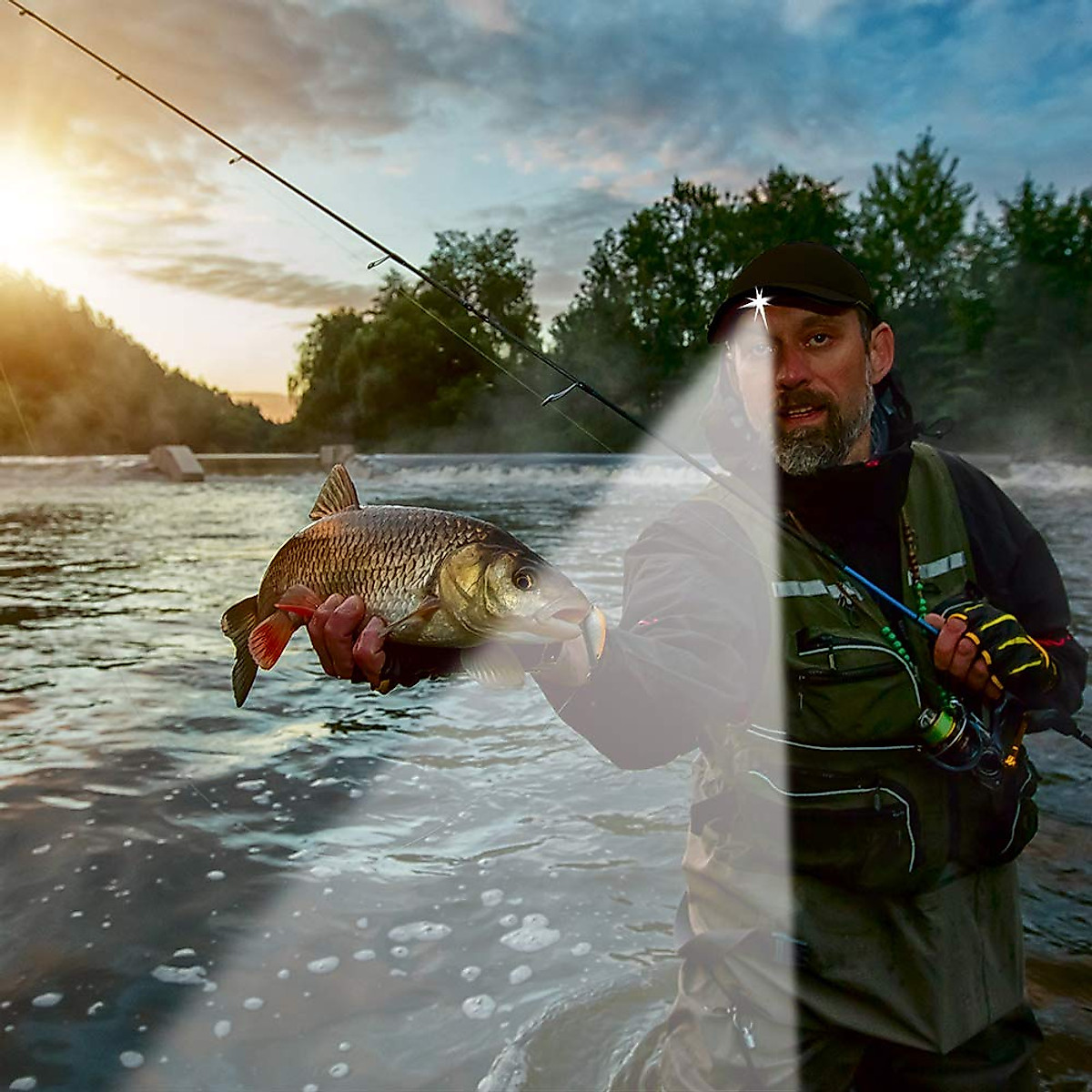 LED Hat Light - POWERCAP 2.0 Baseball Cap with Light Built in - LED Cap Visor Light with Bright Headlight (2.0 Real Tree Edge)