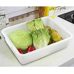 Yubine 4 Pack Small Commercial Bus Tubs, 8 L Utility Bus Tote Box, F