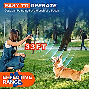Anti Barking Device, 3 Mode Dual Sensor Upgraded Bark Control Device, 33Ft Range Ultrasonic Dog Bark Deterrent Pet Behavior Training