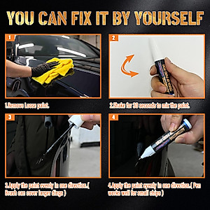 Black Touch Up Paint for Cars, Black Car Paint Scratch Repair, 2 in 1 Auto Touch up Paint Pen, Special-Purpose Car Touch Up Paint Universal Color Black 0.7 oz