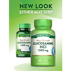 Nature's Truth Glucosamine HCI 1500mg | 60 Caplets | Mega Strength Supplement | Non-GMO & Gluten Free Supplement