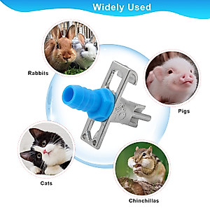 Automatic Rabbit Watering Kit Include 6 Nipple Drinker Feeders, ID 5/16" Hose, Barb Fittings to G1/2" Thread Connector