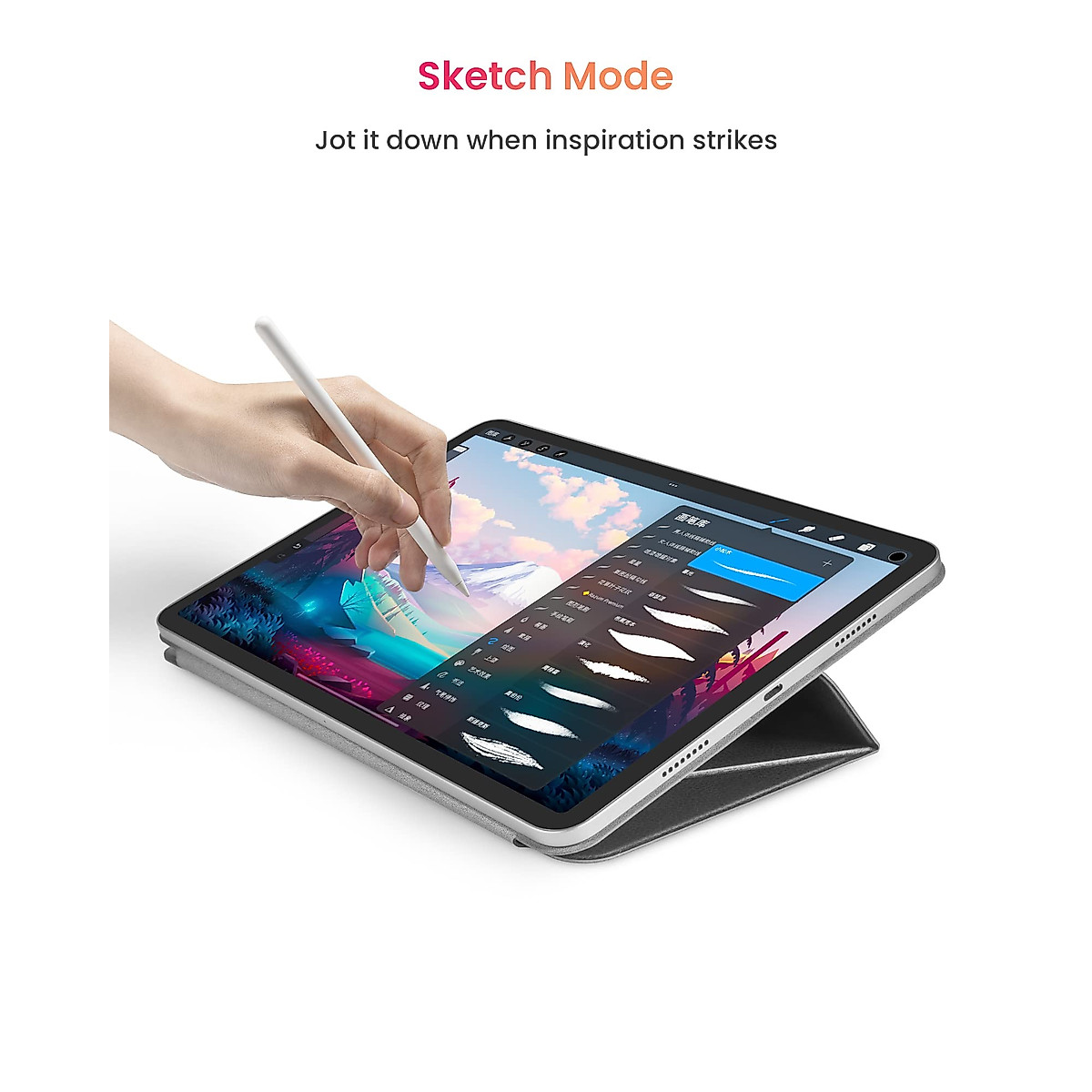 tomtoc Smart Folio Cover for 10.9-inch New iPad Air 5th Gen 2022, 11-inch iPad Pro 3/2/1, Ultra-Slim Lightweight Magnetic Protective Shell Stand Case with Multi-Viewing Angles, Auto Wake/Sleep, Black