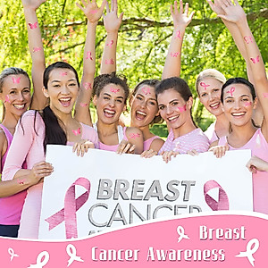 180 Pcs Breast Cancer Tattoo Sticker Temporary Pink Ribbon Tattoos Breast Cancer Awareness Glitter Tattoos Pink Ribbon Stickers Breast Cancer Body Tattoos for Women Girls Face Body Accessories