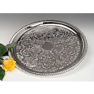 Amanda Tableware Silver Plated Serving Tray with Special Tarnish Resistant Finish That Never Needs Polishing Made in England