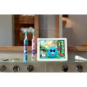 Philips Sonicare for Kids 3+ Bluetooth Connected Rechargeable Electric Power Toothbrush, Interactive for Better Brushing, Turquoise, HX6321/02