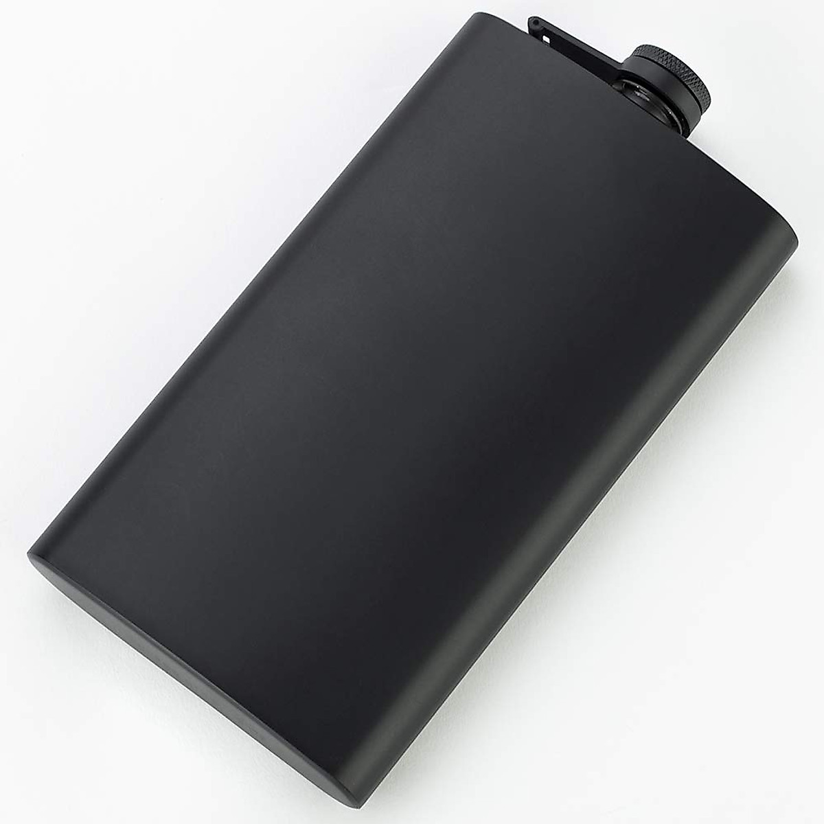 YFS 12 Oz Hip Flask for Liquor Matte Black Stainless Steel Leakproof with Funnel, Great Gift Idea Flask