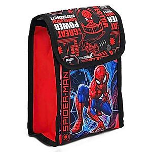 DIBSIES Personalized Spider Superhero Backpack, Lunch Bag, Carabiner Clip, and Character Keychain