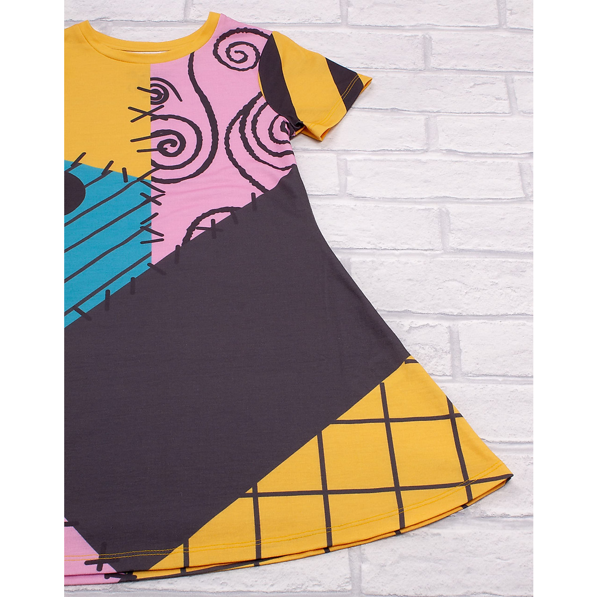 Nightmare Before Christmas Dress Girls Sally Cosplay Fancy Dress Up 3-4 Years Multicoloured