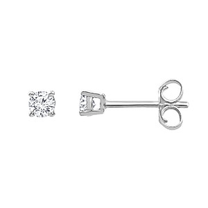 Beyond Brilliance 1/4 Carat Round Cut Push Back Natural Diamond Earrings for Women in Sterling Silver | Fine Jewelry for Her | Timeless Design | Gift Box Included