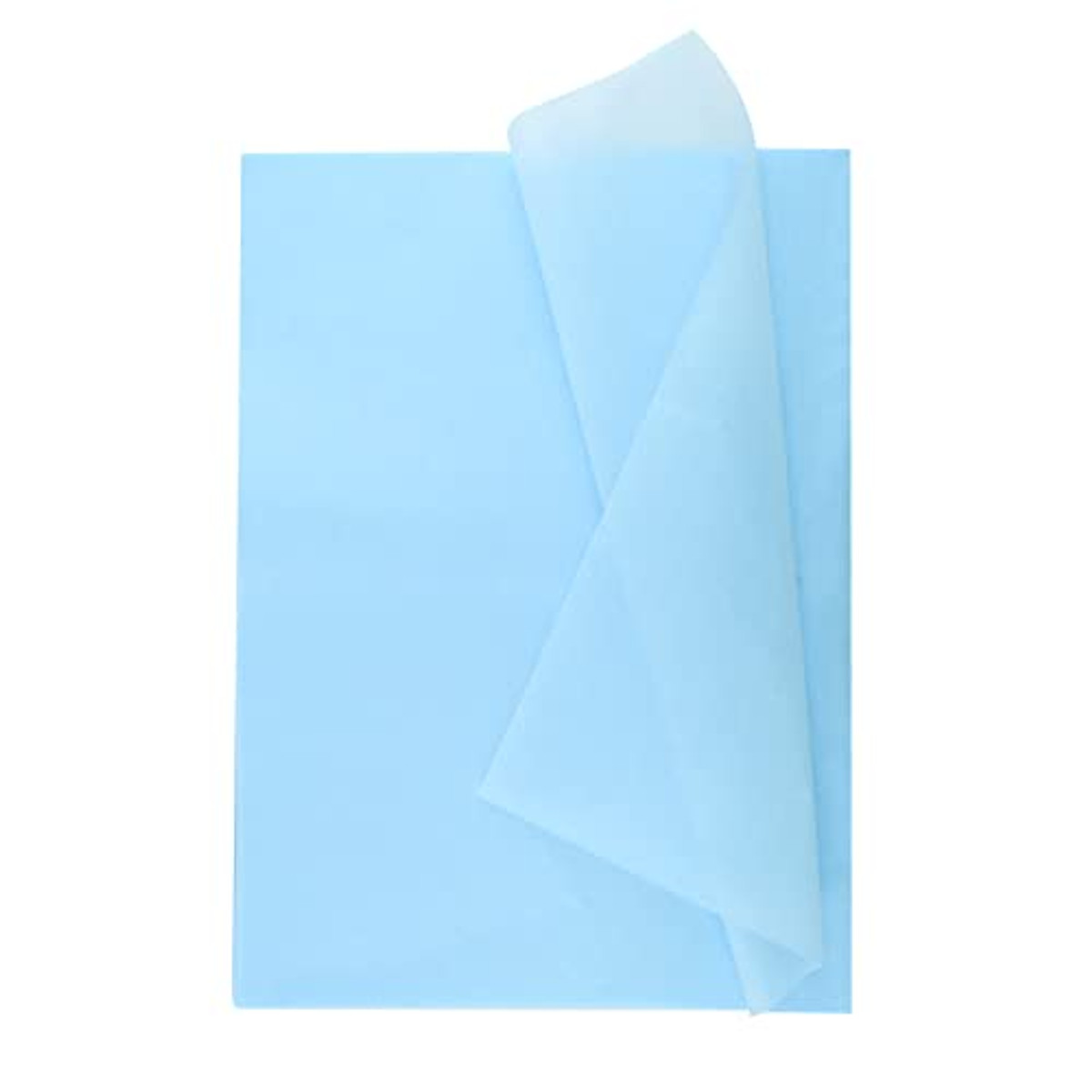 SAVITA 50 x 35cm Tissue Paper Sheets, Solid Color Tissue Wrapping Paper Bulk Packaging Paper Sheets for Easter, Weddings, Birthdays, DIY Crafts (60 Sheets, Light Blue)