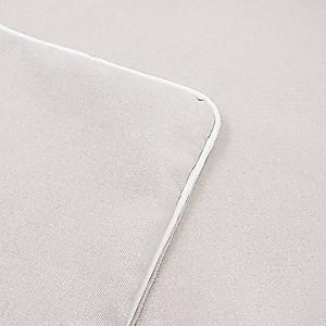 Pcinfuns Outdoor/Indoor Decorative Pillows,Water Repellent Throw Pillow,Garden Cushions for Home Patio Coach Sofa Use,Beige,20" x 12",Set of 2