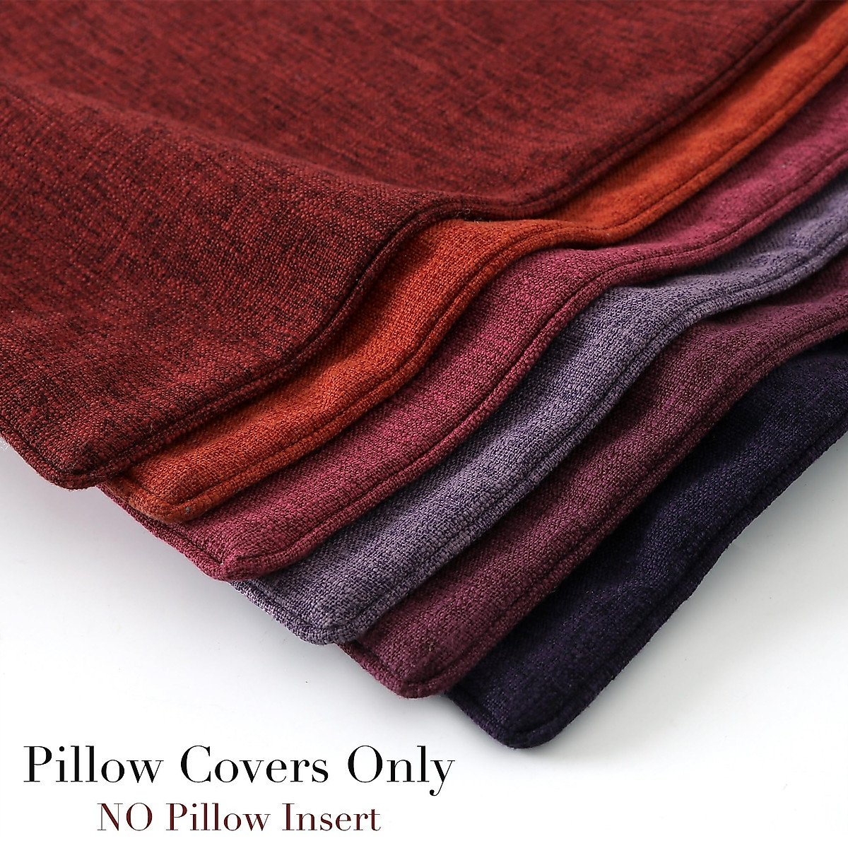 HPUK Decorative Throw Pillow Covers Set of 4 Couch Pillows Linen Cushion Cover for Couch Sofa Living Room, 18"x18" inches, Light Brown